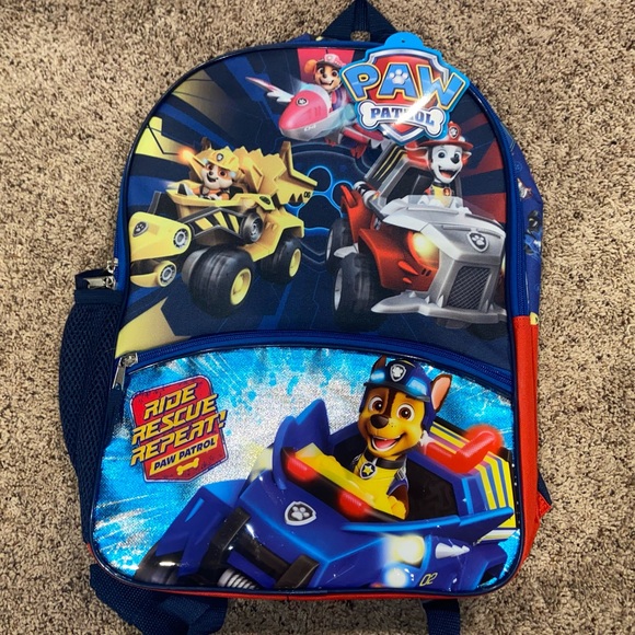 Accessories | Nwt Bioworld Large Paw Patrol Backpack Chase Rubble Skye ...